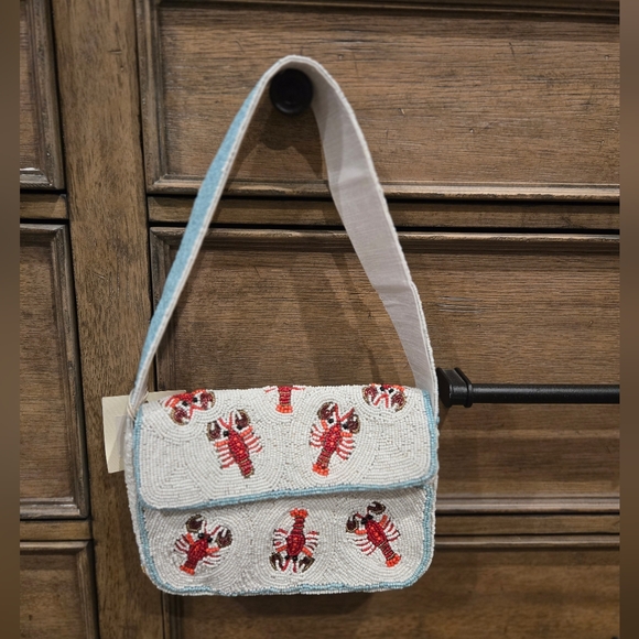 Sol And Mer | Bags | Sol And Mer Lobster Beaded Baguette Shoulder Bag ...